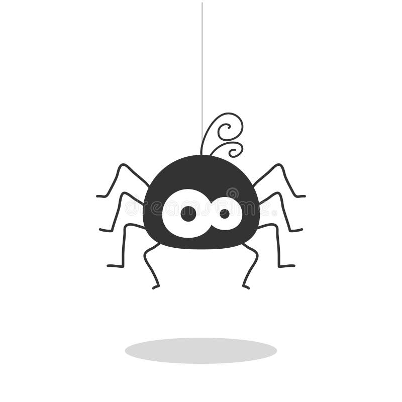 Cute Cartoon Hanging Spider