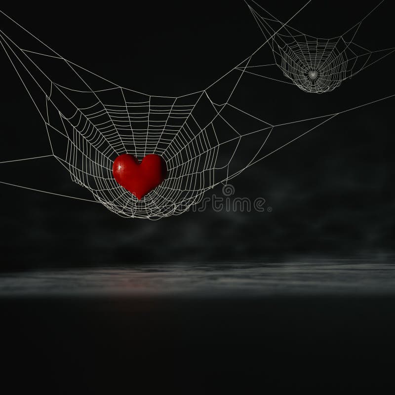 Spider heart. stock illustration. Illustration of stroll - 50169837