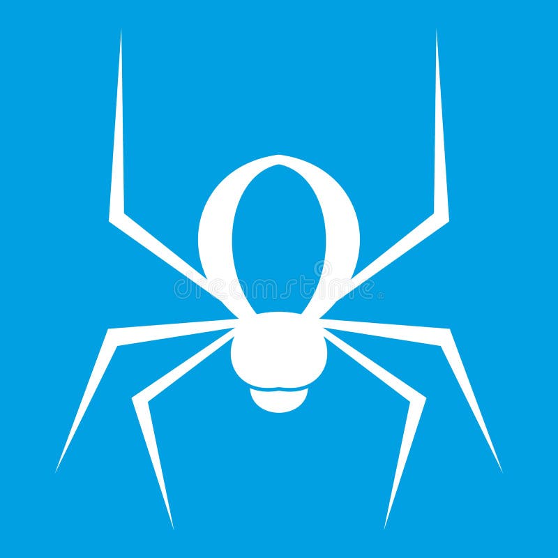 Spider icon white stock vector. Illustration of dangerous - 96361017
