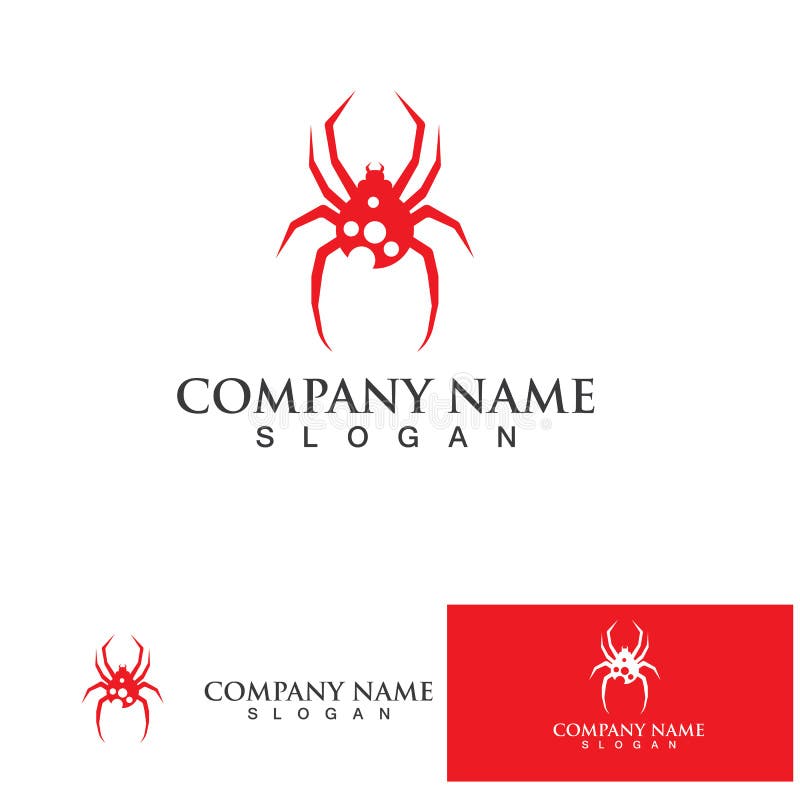 Spider Illustration Logo Vector Template-vector Stock Vector ...