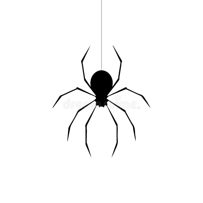 Hanging Spider String Stock Illustrations – 184 Hanging Spider String ...