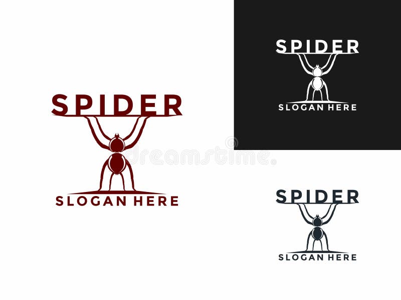 Spider Logo Design Vector, Stronger Spider Insect Logo Icon Template ...