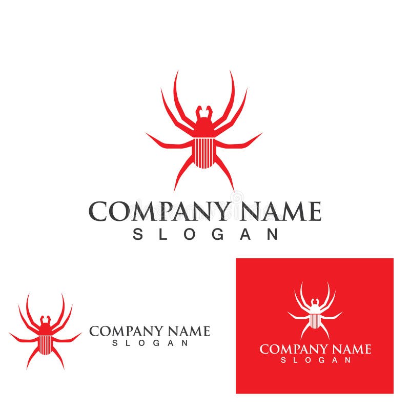Spider Logo and Symbol Vector Illustration Stock Vector - Illustration ...