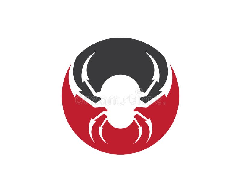 Spider symbol illustration stock vector. Illustration of white - 126770293