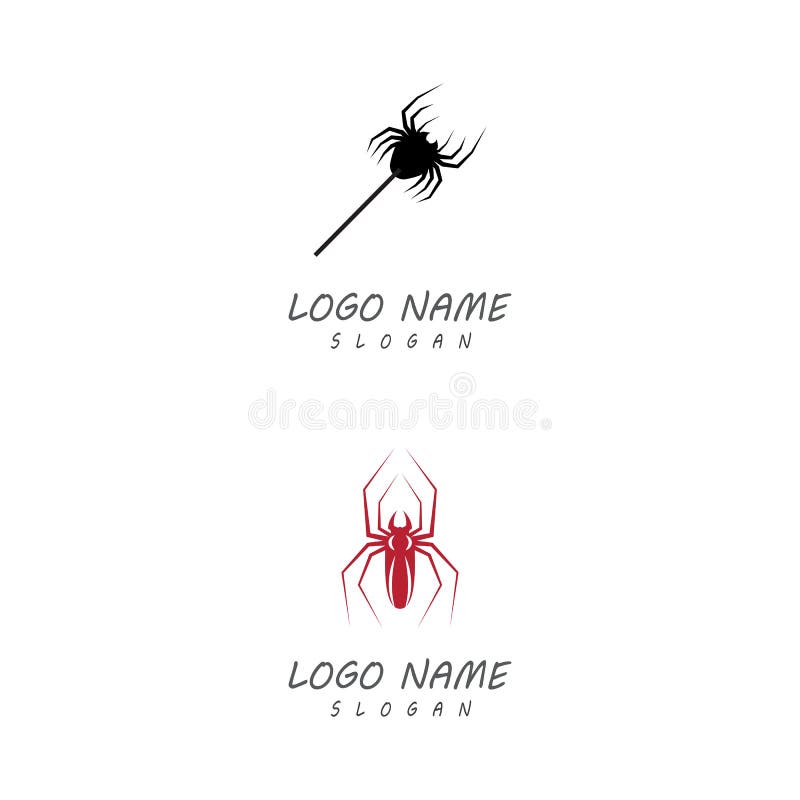Spider Logo Template Vector Symbol Design Stock Vector - Illustration ...