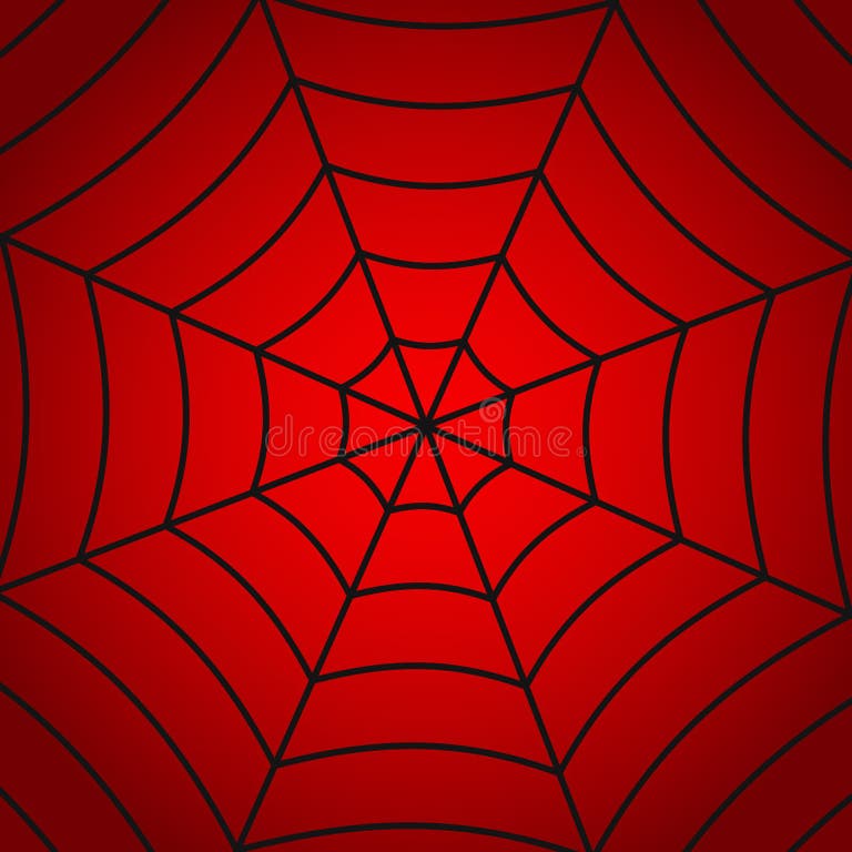 Spider Man. Spiderman Background. Red Background with Black Spiderweb ...