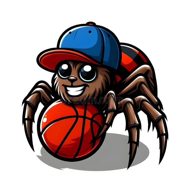 A spider mascot stock illustration. Illustration of basketball - 375858558