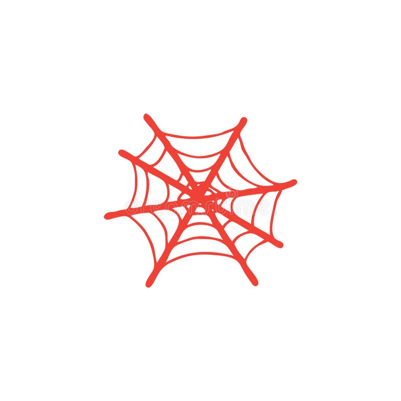 Spider Red Icon on White Background. Red Flat Style Vector Illustration ...
