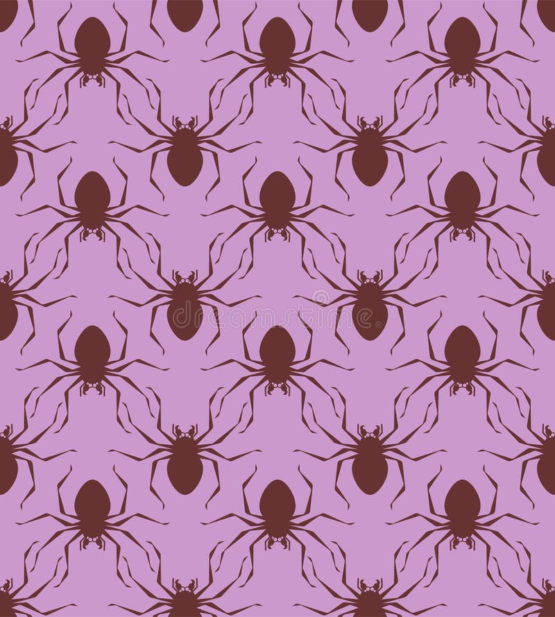 Spider Pattern Seamless. Poisonous Dangerous Insect Background Stock ...