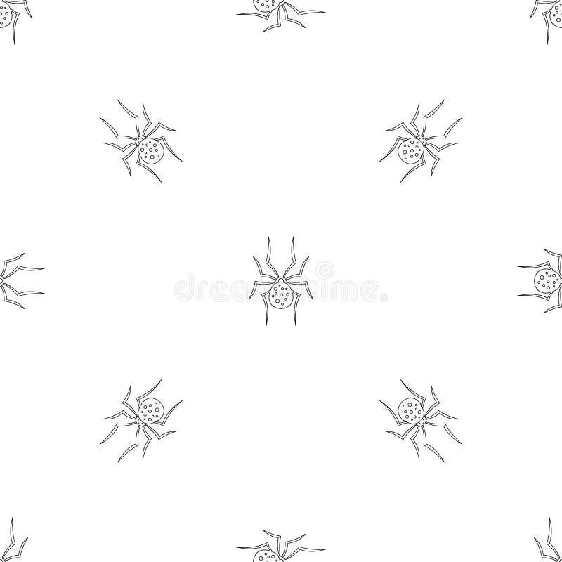 Spider Pattern Seamless Vector Stock Vector - Illustration of arthropod ...