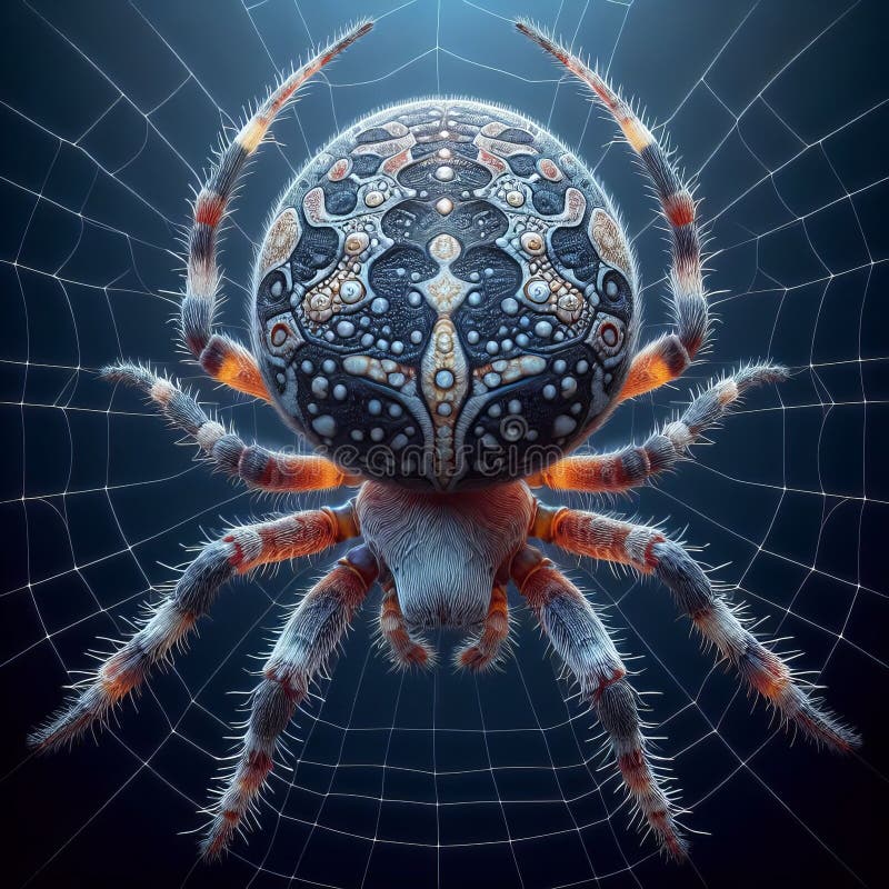 A Spider with Patterns on Its Body that Change with the Ligh Stock ...