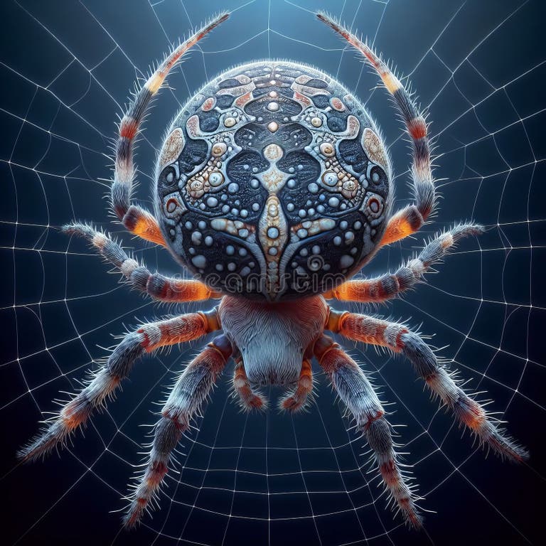 A Spider with Patterns on Its Body that Change with the Ligh Stock ...