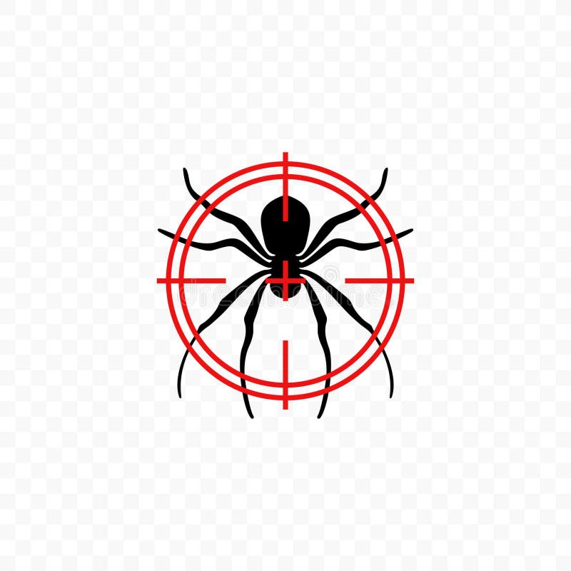 Spider and Red Target Vector Design. Pest Control Logo Stock Vector ...
