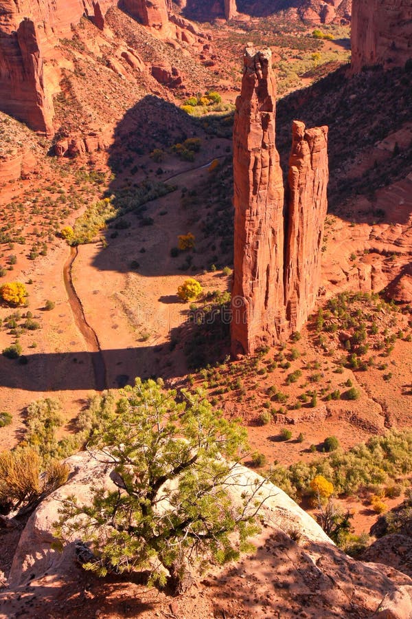 Spider Rock Panorama stock photo. Image of archaeological - 59693668