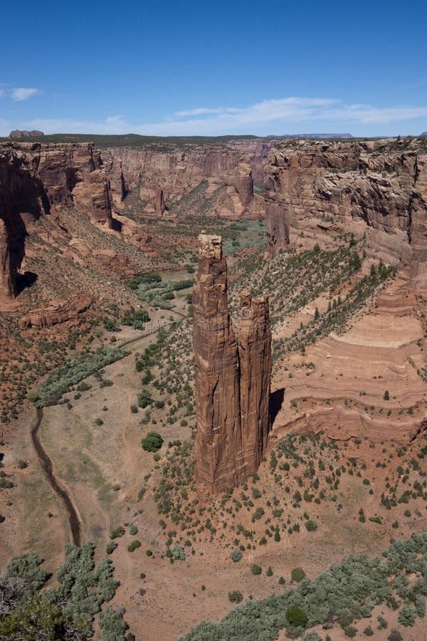 Spider Rock stock image. Image of canyon, chelly, cliffs - 15678221
