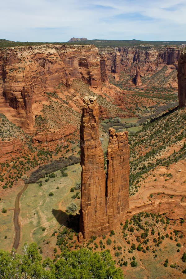 Spider Rock stock photo. Image of cliff, butte, river - 24483666