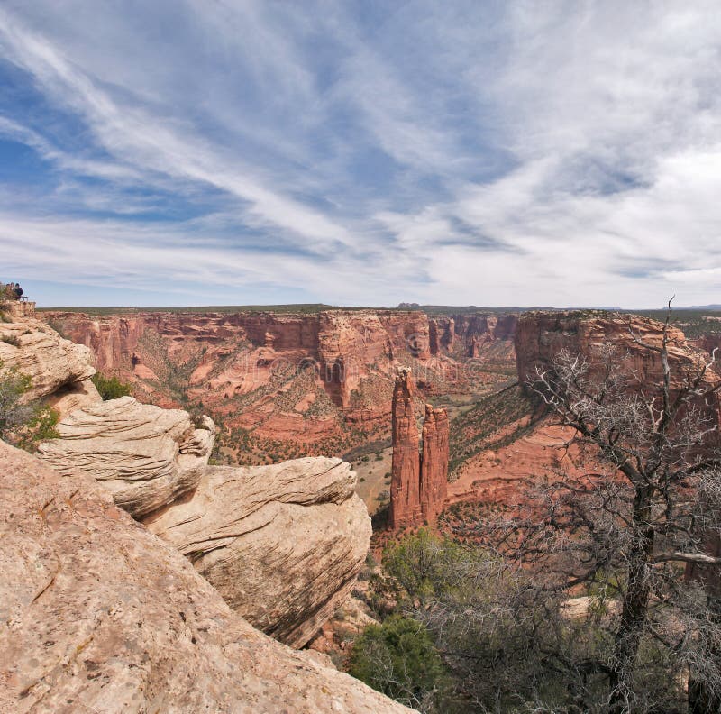 Spider Rock Panorama stock photo. Image of archaeological - 59693668