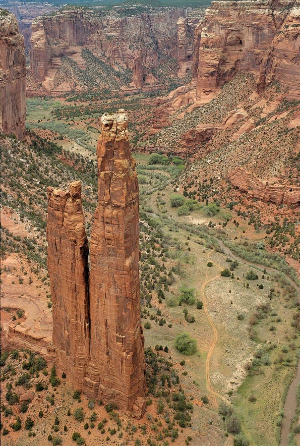 Spider Rock, Canyon De Chelly Stock Image - Image of northern, arizona ...