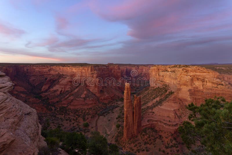 Spider Rock, Canyon De Chelly National Monument Stock Image - Image of ...