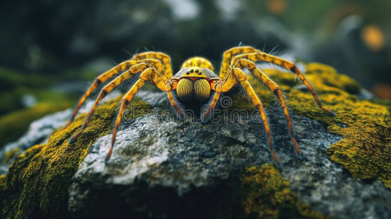 Spider on Rock stock image. Image of wildlife, closeup - 388863953
