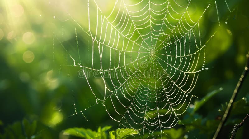 The Spider S Delicate Web.AI Generated Image Stock Image - Image of delicate, landscape: 379416313