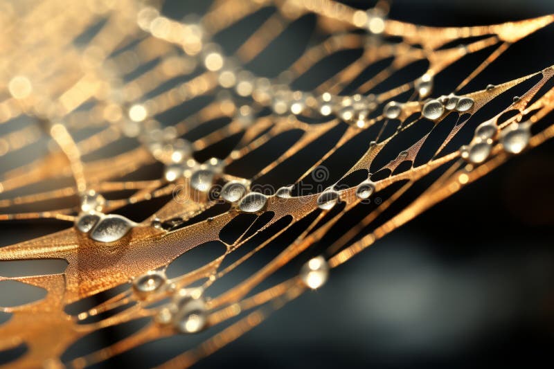 A Spider S Silk Thread, Glinting in the Sunlight Stock Illustration ...