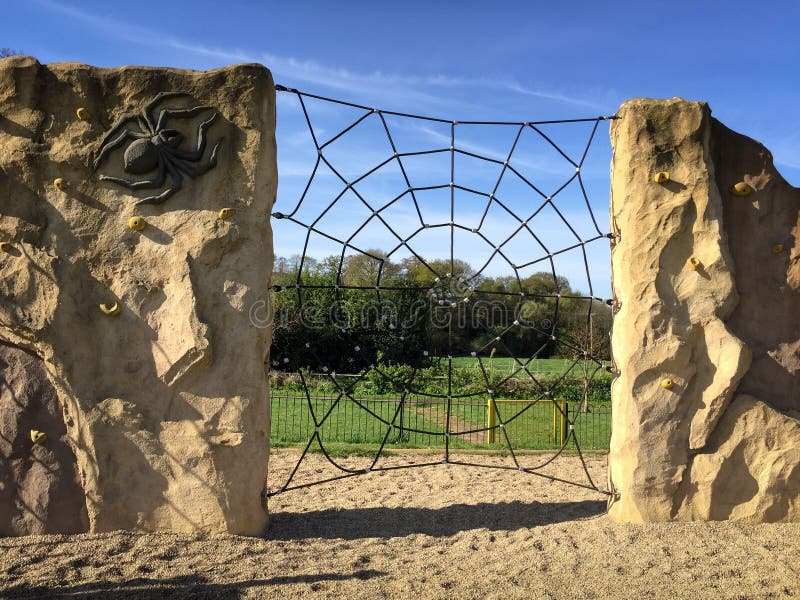 Spider`s Web Climbing Frame. Stock Photo - Image of health, apparatus ...