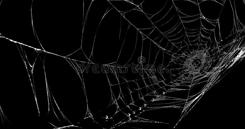 Realistic Spider S Web Black Background Stock Illustration ...