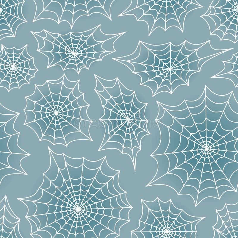 Spider S Web Seamless Background. Vector Pattern Stock Vector ...