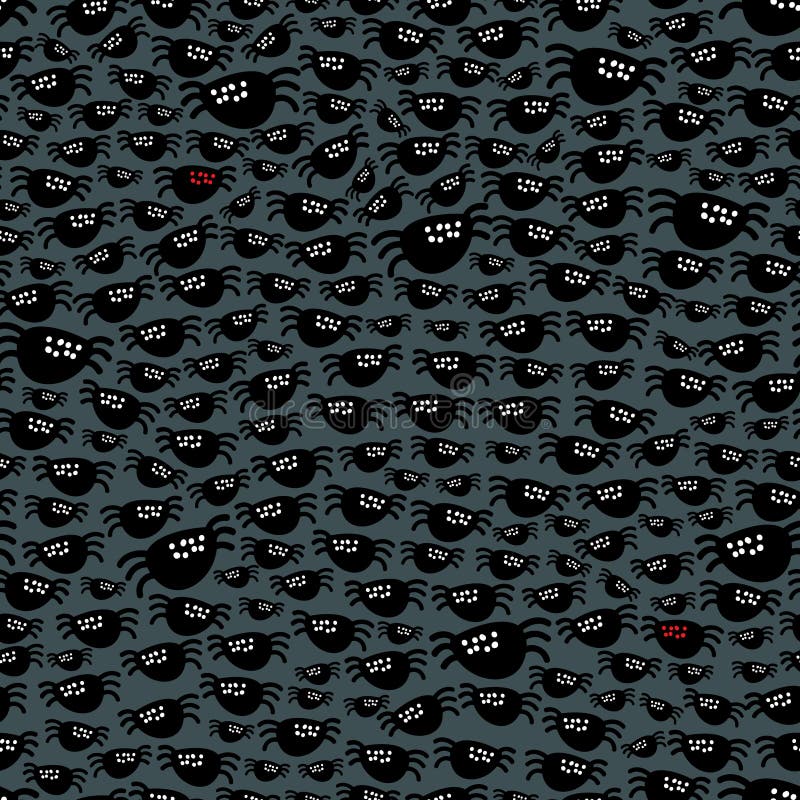 Spider Web Seamless Pattern Stock Vector - Illustration of background ...