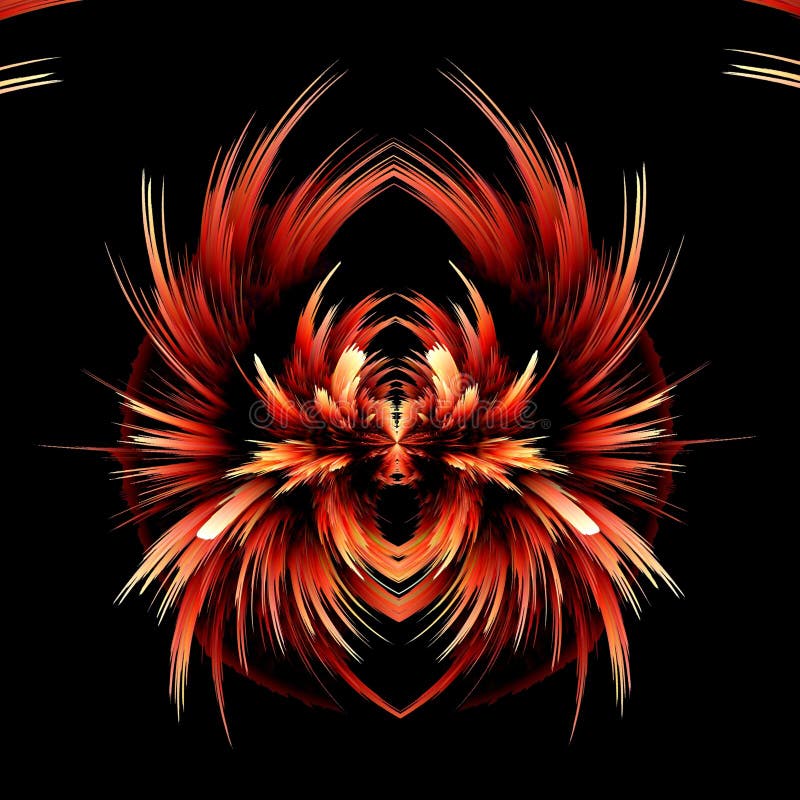 Spider Shaped Detailed Firework Exploding on a Black Background Stock ...