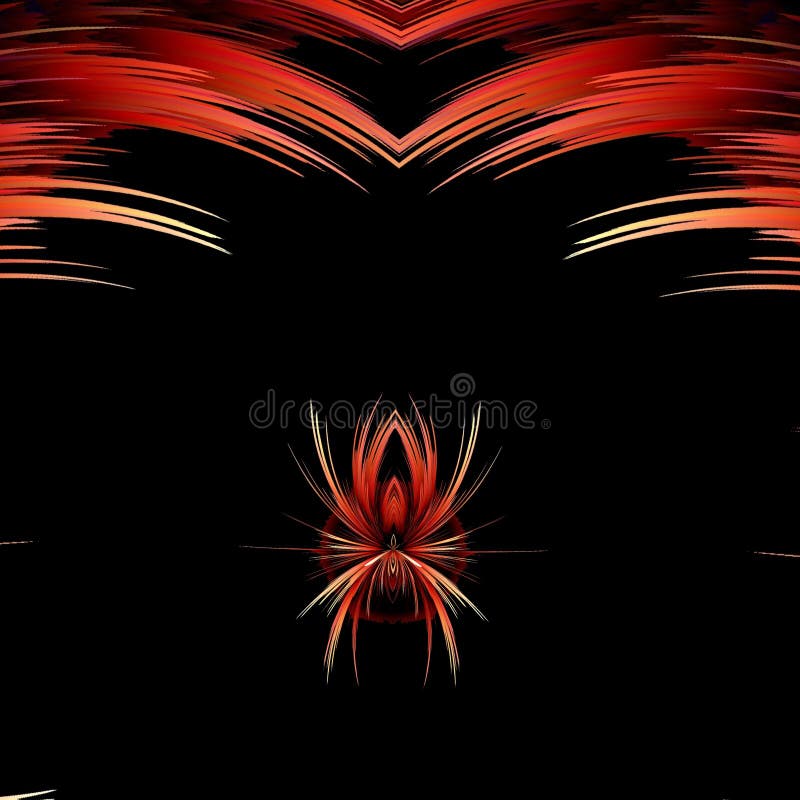 Spider Shaped Glowing Firework Exploding on a Black Background Stock ...