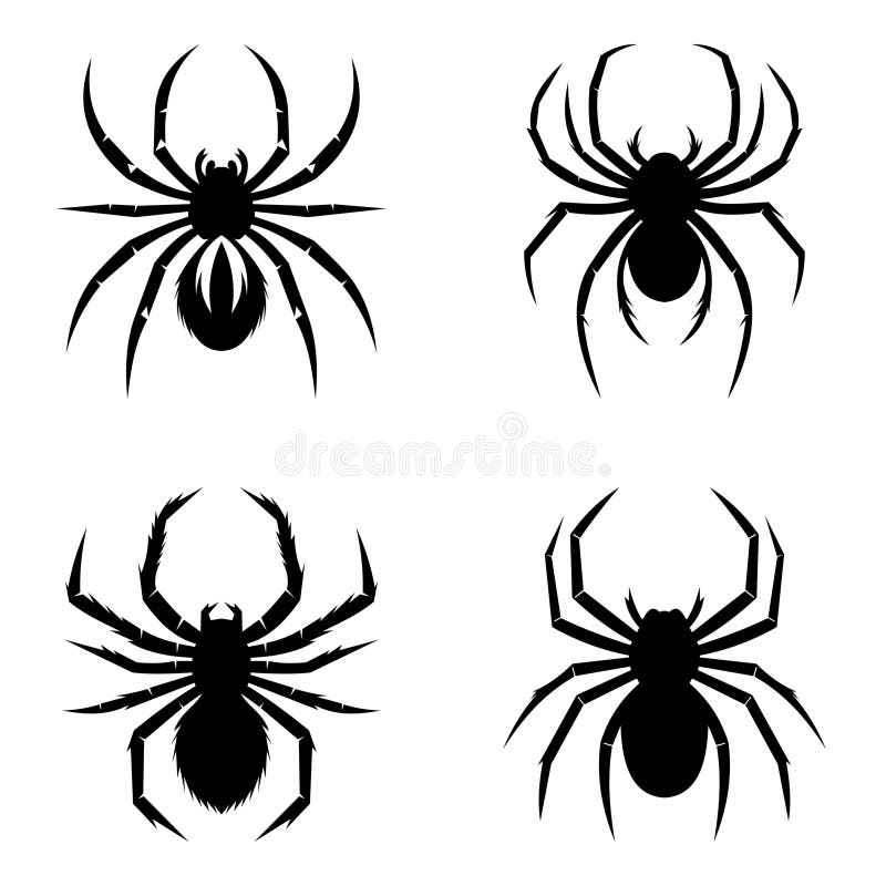 Spider Silhouette Vector Stock Illustrations – 40,205 Spider Silhouette ...