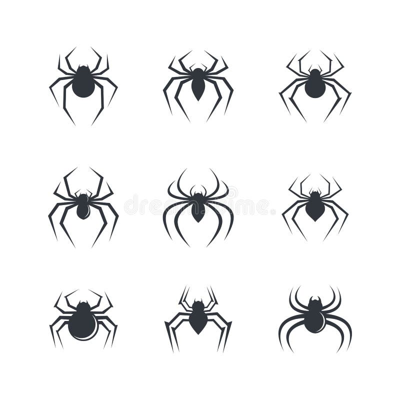 Spider symbol vector icon stock vector. Illustration of graphic - 165605665