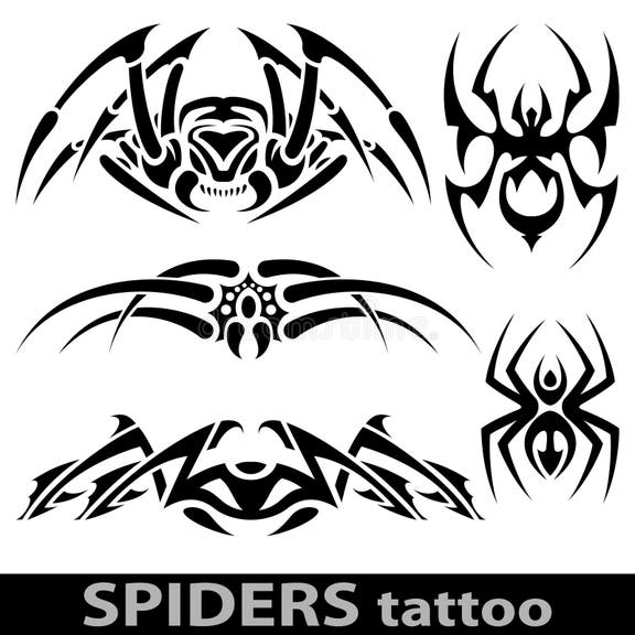 Tribal Spider Tattoo Design Stock Illustrations – 575 Tribal Spider ...