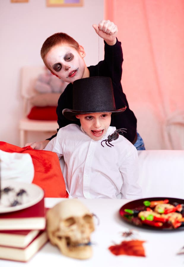 Spider scare stock photo. Image of devil, event, halloween - 33943852