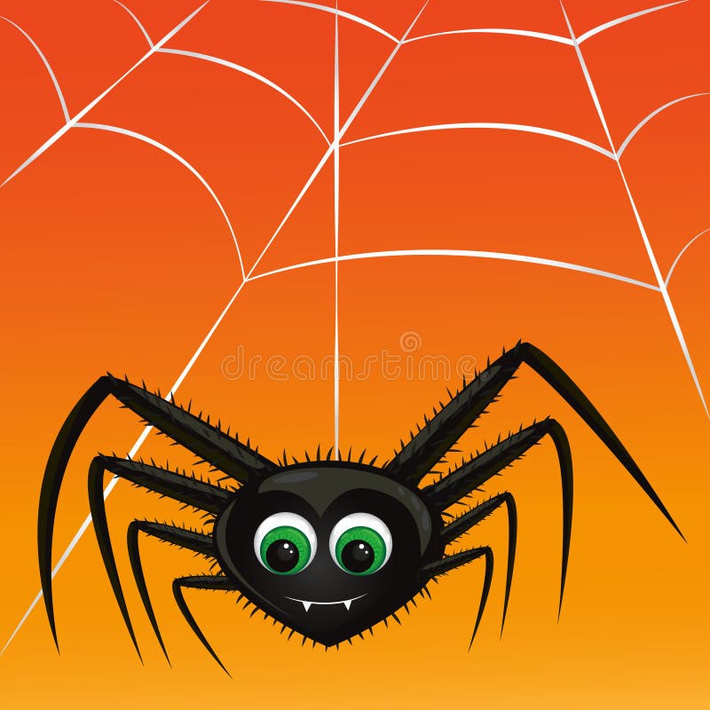 Spider vampire stock vector. Illustration of crawly, cartoon - 21175681