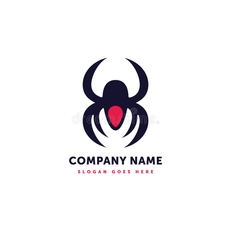 Spider Vector Logo. Abstract Icon Mark Design Template Stock ...