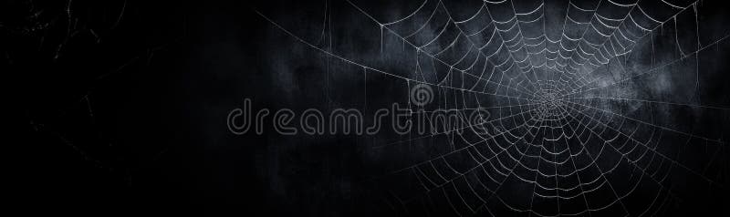 Spider Web Against Grunge Black Wall Stock Illustration - Illustration ...