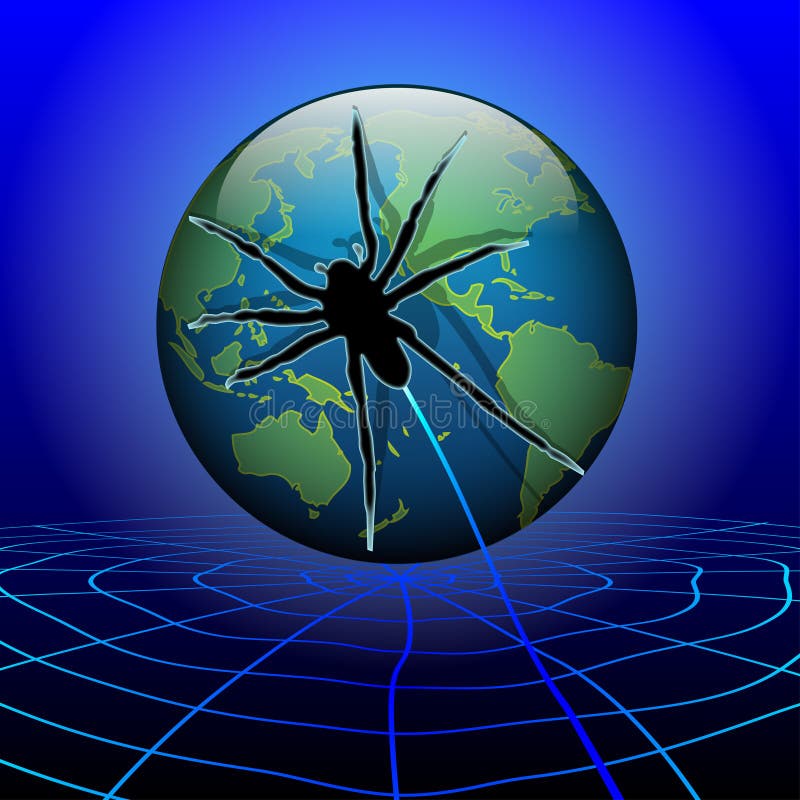 Spider Web Around the Earth Stock Vector - Illustration of earth ...