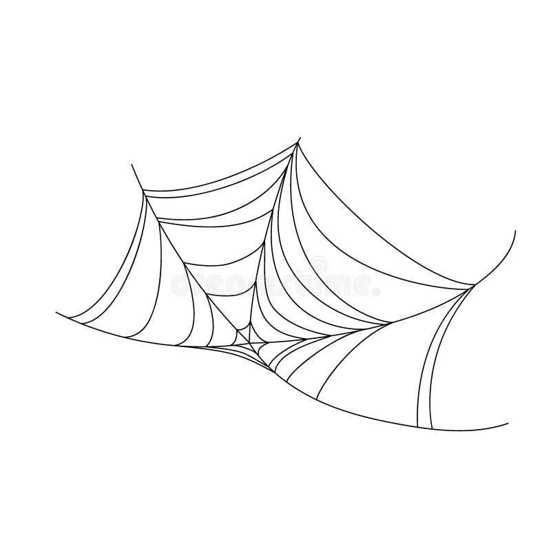 Spider Web Background for Hallowen Design. Spider Web Line Art Stock ...