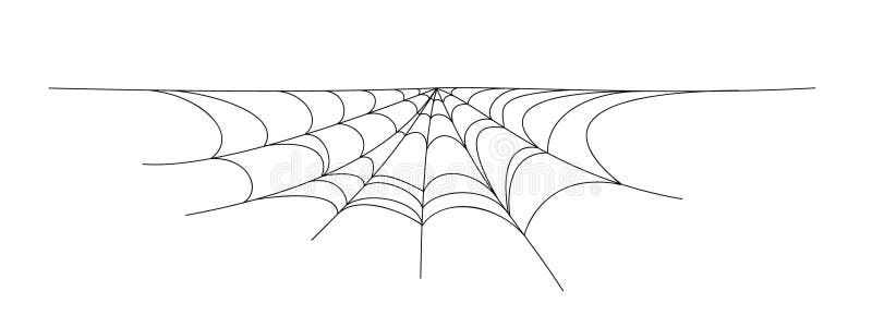 Spider Web Background for Hallowen Design. Spider Web Line Art Stock ...