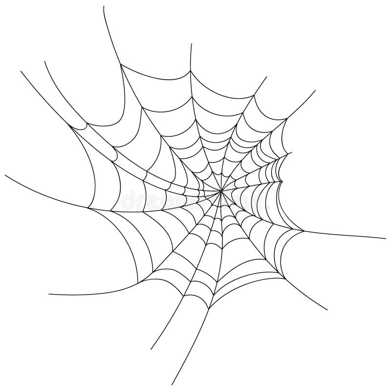 Spider Web Background for Hallowen Design. Spider Web Line Art Stock ...