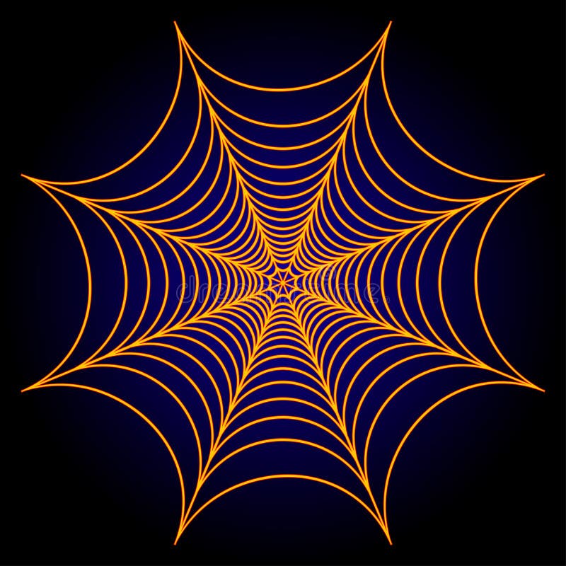 Spider Web. Cobweb On Red Background. Vector Illustration Stock Vector ...