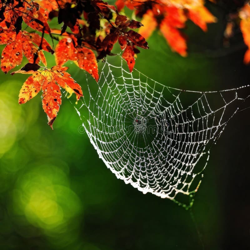 Spider Web, Cobweb, Flora and Nature Stock Image - Image of colorful ...