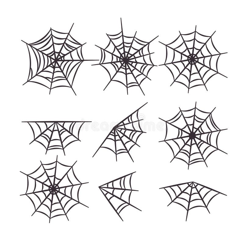 Spider Web Cobweb Illustration for Helloween Decoration Graphic in Many ...