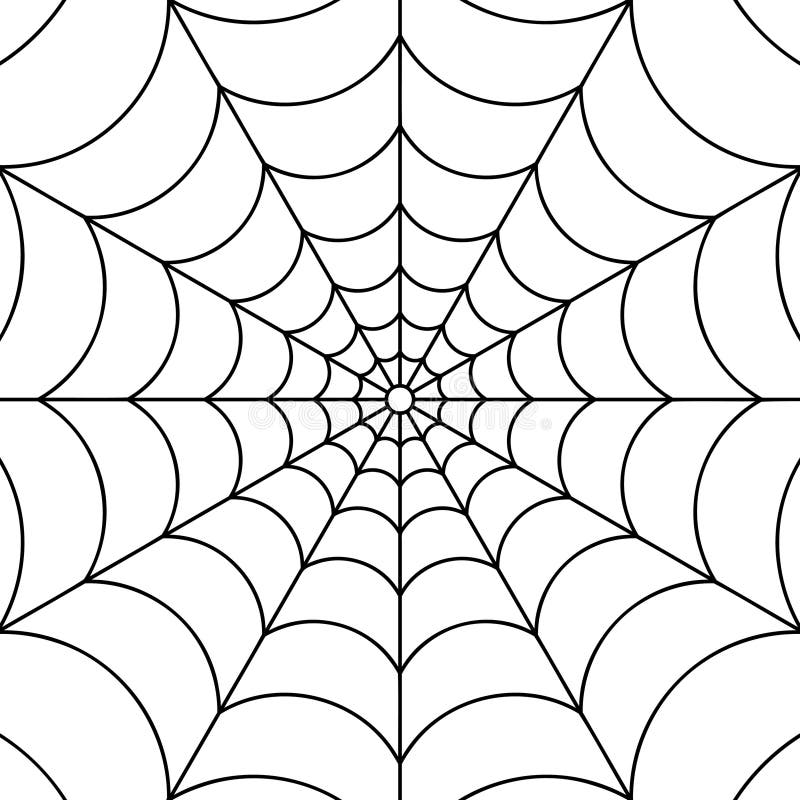 Spider Web, Cobweb Net Pattern, Black and White Vector Background Stock ...