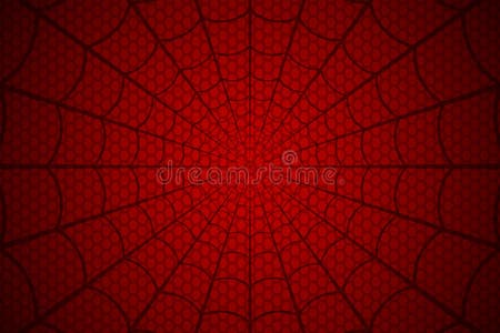 Spider Web. Cobweb on Red Background. Vector Illustration Stock Vector ...