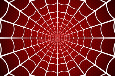 Spider Web. Cobweb on Red Background. Vector Illustration Stock Vector ...