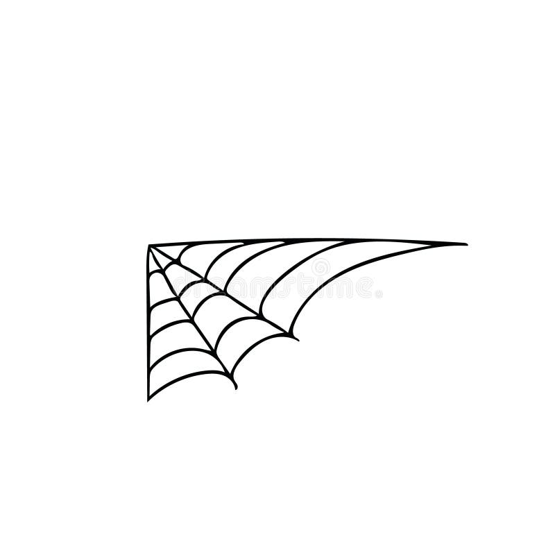 Spider Web Corner with Spiders. Hand Drawn in Doodle Style ... Spider Web Corner with Spiders. Hand Drawn in Doodle Style ...